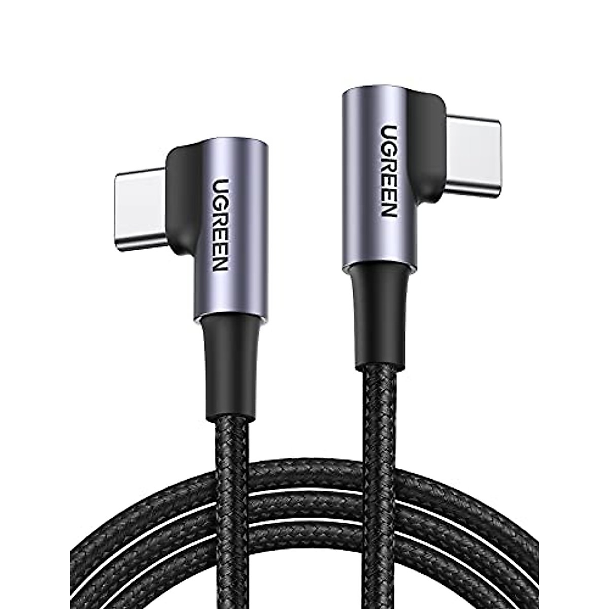 UGREEN Type C to Type C Cable 60W USB C Charger Cable 90 Degree Compatible with with MacBook Pro 2022, iPad Pro 2022, Samsung Galaxy S23/S22/Z Fold/Z Flip, Google Pixel 7/6a, Switch, etc. 3.3FT