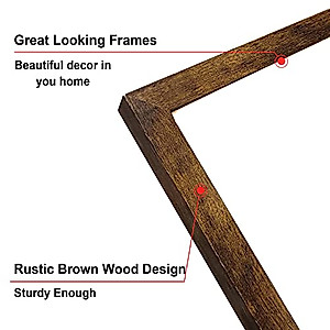 SESEAT 8x10 Picture Frame Wood Brown, Photo Frame for Wall Mounting or Tabletop, 1 Pack