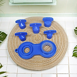 BOETOADG Cache Faucet Aerator Key Removal Wrench Tool with 5 Sizes M16.5, M18.5, M21.5, M22.5, M24 Concave Spout Key Sink Spout Wrench with Faucet Housing Removal Tool for Bathroom Kitchen Sinks