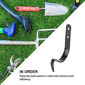 8PCS Iron Wall Hooks J- Shape Lantern Bracket Plant Hanger Bracket Rustic Farmhouse Wall Hooks for Hanging Coats Mason Jar Sconces Bird Feeder 58mm