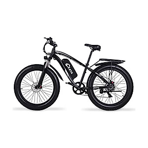 CEAYA Electric Bike Adults,1000W 48V 17Ah Battery 26'' Fat tire Electric Bicycle,7-Speed,Up to 40 Miles,Snow Beach Mountain E Bike