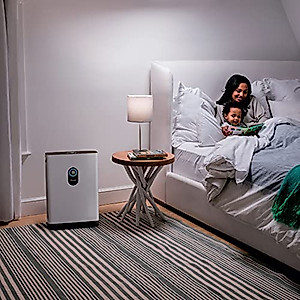 Shark HE401 Air Purifier with Anti-Allergen Multi-Filter Advanced Odor Lock, Cover up to 1,000 Sq. Ft., Captures 99.97% of dust, allergens, smoke, and household odors, Smart Sensing, White