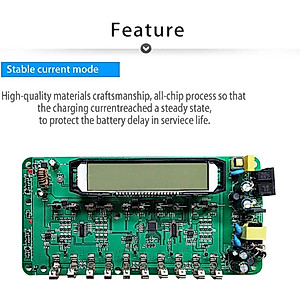 Tenberly 12 Slots Battery Charger with LCD Display for AA AAA 18650 NiCD NiMH 3.7V Li-ion Batteries with Discharge Function (Upgrade Charger)