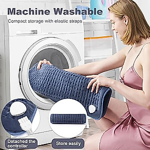 Heating Pad for Back Pain Relief, Extra Large 33 x 17", Portable Heating Pad for Shoulder, Neck, Cramp, Menstrual Pain, with Upgraded 6 Timer & 6 Temperature Controller