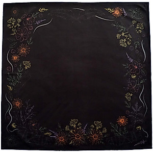 Kitchen Witch Herbology: Tarot Cloth for Any Tarot Cards, 24 inches by 24 inches, Large (White)