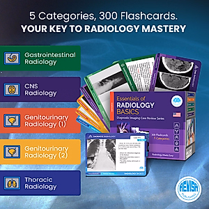 Revisa Radiology Prep Flashcards – 300pcs Radiology Test Prep Flashcards with ACR References - Essentials of Radiology Basics. Diagnostic Case Review Series - Radiology Tech Student Essentials