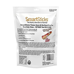 SmartBones SmartSticks, Treat Your Dog to a Rawhide-Free Chew Made With Real Meat and Vegetables 10 Count (Pack of 1)