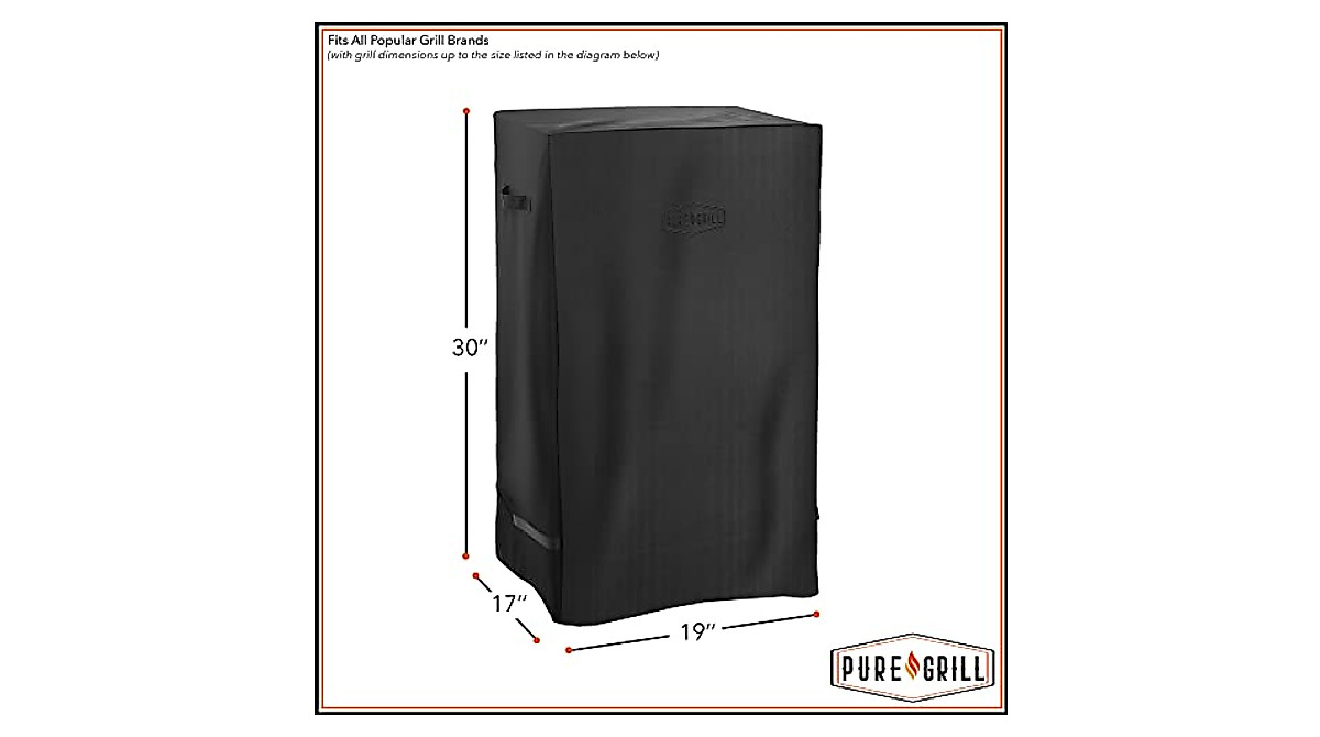 Pure Grill 30-inch Vertical Smoker Cover - Heavy-Duty & Waterproof
