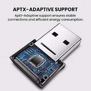 Avantree DG80 - USB Bluetooth 5.3 Adapter for PS5 & Gaming Consoles, Wireless Audio Transmitter Dongle, Compatible with Bluetooth Headphones or Earbuds with aptX-Adaptive or aptX Low Latency