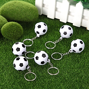 Blulu 30 Pack Soccer Keychains Soccer Stress Ball Sports Ball Keychains Soccer Key Chain for Boys School Carnival Reward, Party Bag Gift Fillers (Soccer)