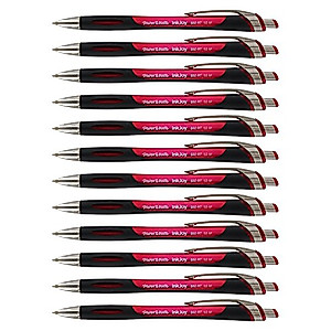 Paper Mate InkJoy 550RT Retractable Ball Point Pen, 1.0mm, Medium Point (12-Pack, Red)