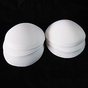 3 Pairs Round Bra Insert Breathable Sponge Bra Inserts Cup Push Up Sports Bra Pad Breast Enlargement Enhancer Shaper for Women Girls (White)