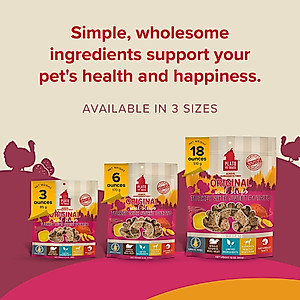 PLATO Turkey Real Strips Natural Dog Treats - Real Meat - Air Dried - Made in the USA - Turkey & Sweet Potato, 6 ounces