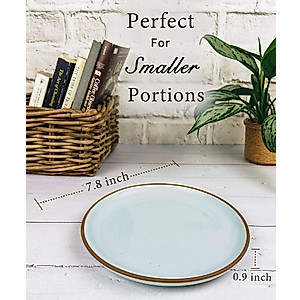 Mora Ceramic Dinner Plates, Salad Plates, Cereal Bowls Bundle. Microwave, Oven and Dishwasher Safe, Scratch Resistant, Modern Dinnerware - Assorted Colors