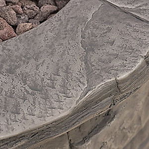 Christopher Knight Home Angeles Outdoor Circular Fire Pit - 40,000 BTU, Grey