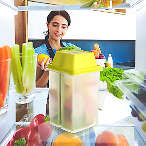 CHENGU 6 Pack Pickle Container with Strainer Jalapeno Storage Container Plastic Pickle Jar Containers Large Pickle Keeper Pickled Food Container for Home Kitchen Supplies (Red, Green, Blue)