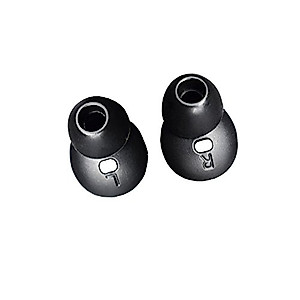 Motanar Eargel for Gear Circle SM-R130,4 Pair Medium Anti-Slip Durable Silicone Replacement Ear Tip Earpads Ear Cover, Fit for Samsung Gear Circle Bluetooth Earphone SM-R130 (Black-4 Pairs)