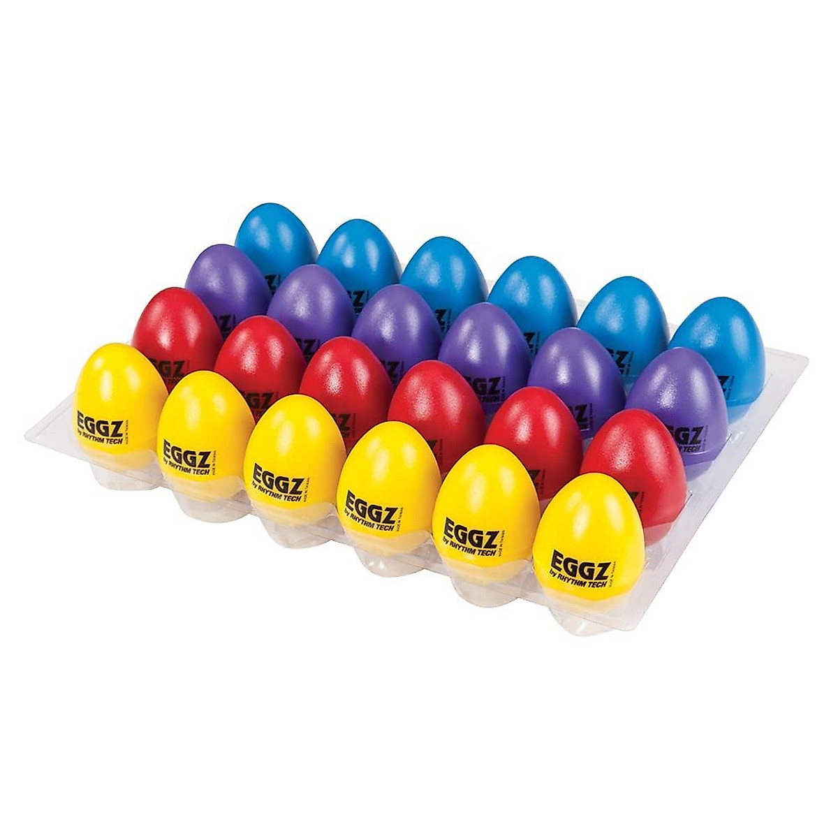RhythmTech RT2111 Eggz Shakers - Assorted Colors, 24-Pack