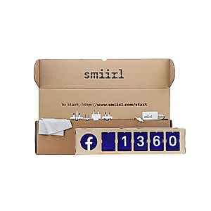 Smiirl - Facebook Follower Counter - Physical Device Connected to Your Business Social Networks in Real Time - Interactive Display - Awareness and Loyalty Booster - Wi-Fi & Hotspot - 5 Digits