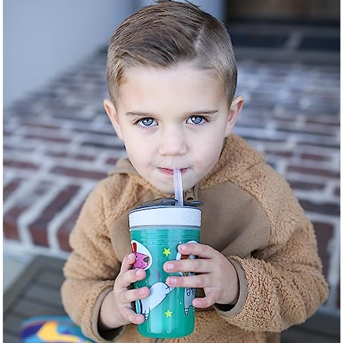 Nuby 1pk Snack N' Sip 2 in 1 Plastic Snack and Drink Cup, Multi color