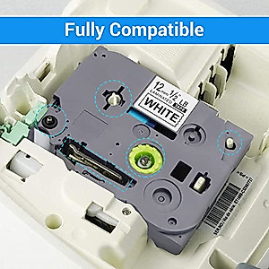 Labold Replacement for Brother Ptouch Tz Tze Label Tape Tze-231,Tz-231 12mm 0.47 Laminated Black on White, Compatible with P-Touch Pt-d210, PTD200, H110, 1280 Label Maker, 26.2ft, 4Pack