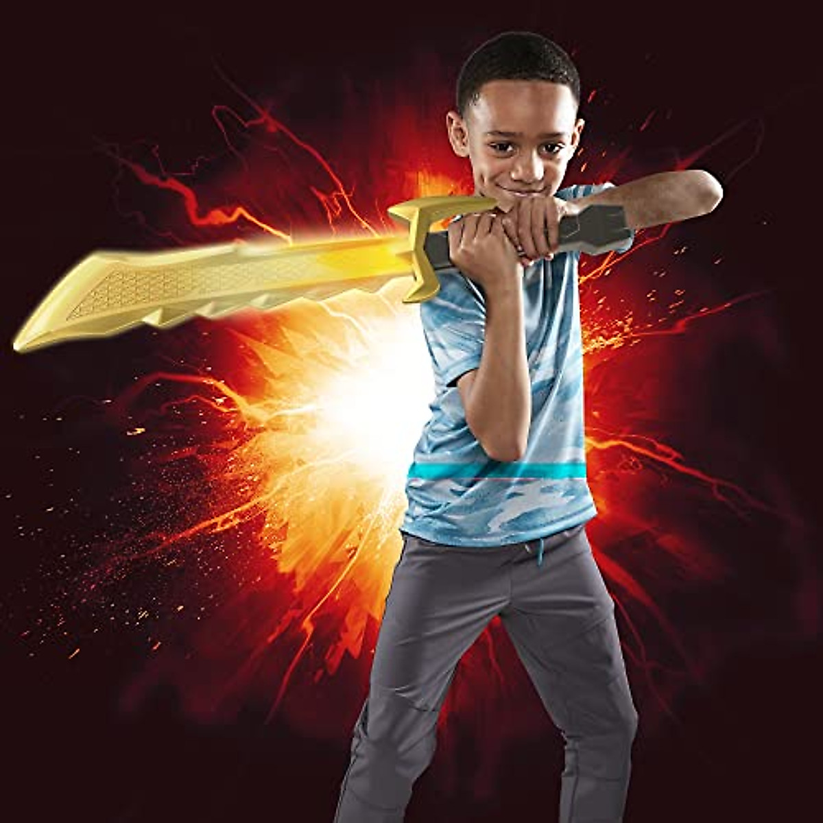 Power Rangers Dino Fury Megafury Saber, Toy Sword with Motion-Activated Light and Sound FX, Superhero Toys, Interactive Toys for 5 Year Old Boys and Girls and Up