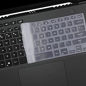 Keyboard Cover for ASUS ROG Zephyrus G14 G15 GA402 G402RJ GA503 GA503QR/QS/QM, ROG Zephyrus M16 GU603HM, 15.6" ASUS TUF Dash 15/F15 TUF516PE FX516PM FX516PR, ROG Flow X13 GV301QH (Clear)