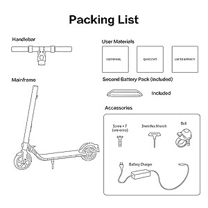 Segway Ninebot E22 E45 Electric Kick Scooter, Lightweight and Foldable, Upgraded Motor Power, Dark Grey