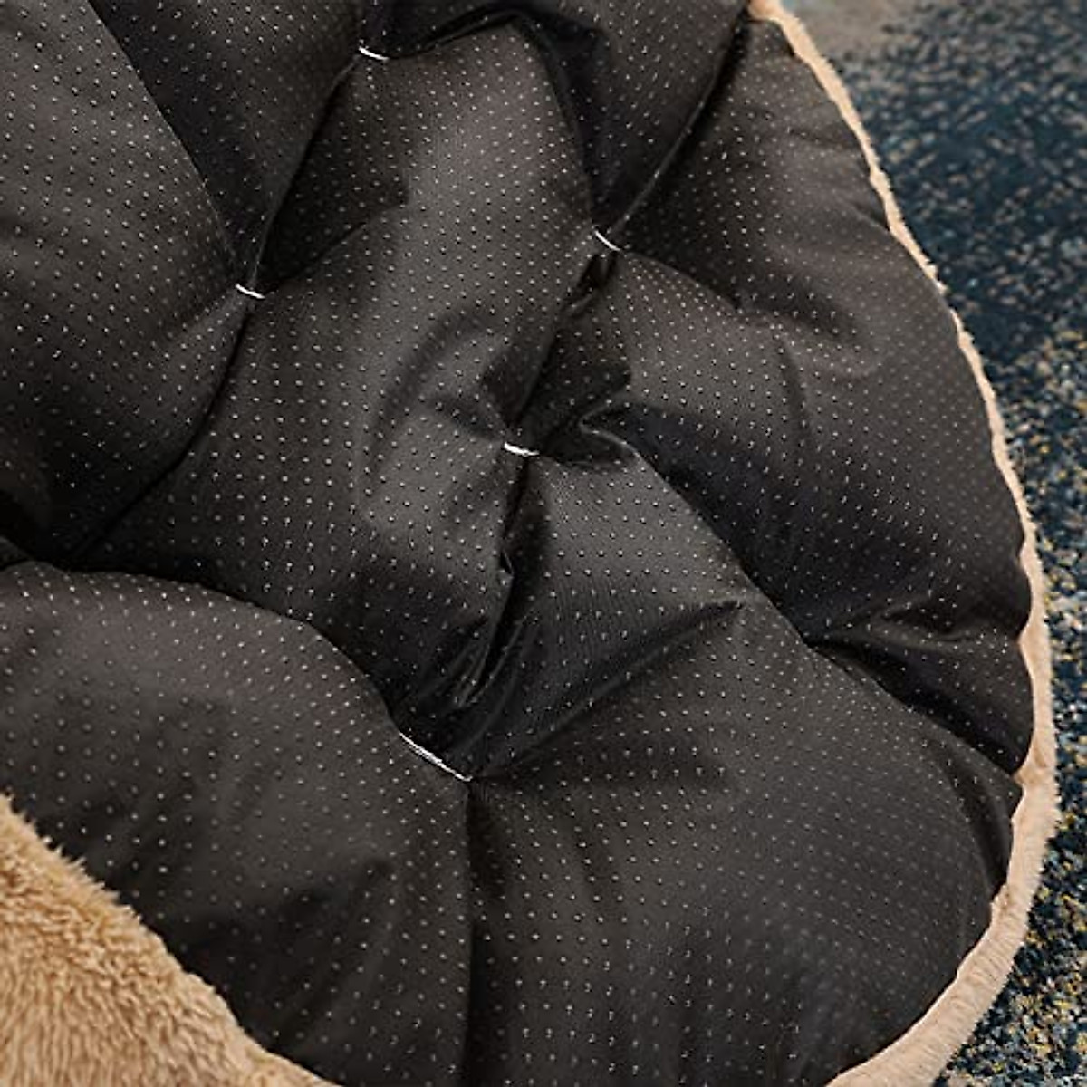 Cute Bear Hug Design Dog Cat Beds Plush Pet Beds Cuddler, Warm Soft Calming Dog Beds with Removable Washable Cover Non-Slip Bottom (Diameter 22 in, Grey)