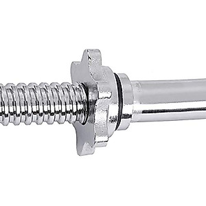 Enjoytime Home Fitness Adjustable 47" Barbell Weight Bar Standard Exercise Curl Bar (1 Set, Multicolor)