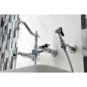 Kingston Brass KS1261PKLBS Duchess Bridge Kitchen Faucet, Polished Chrome