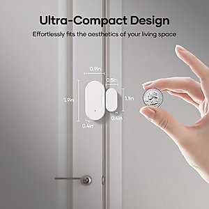 OUVOPO Zigbee Door Sensor 4 Pack, Mini Smart Door Sensor, Home Automation, Kid Safety, Work with Alexa, SmartThings, Home Assistant, Aeotec, Hubitat, Homey with Build-in Zigbee Hub, Hub Required