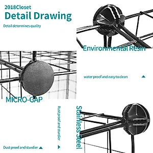 BRIAN & DANY Metal Wire Storage Cubes, DIY 9-Cube Closet Cabinet and Modular Shelving Grids, Wire Mesh Shelves and Rack, Black