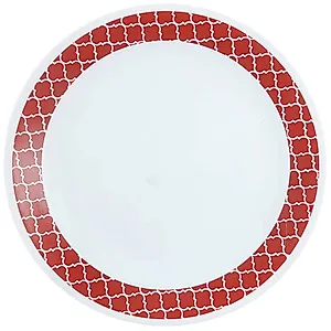 Corelle Livingware 10.25 inch Dinner Plate BP Crimson Trellis
