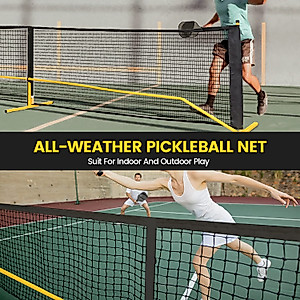 Portable Pickleball Nets, 22 FT Regulation Size Pickleball Set with Net, Pickle Ball Game Net System with Carrying Bag for Indoor Outdoor Backyard