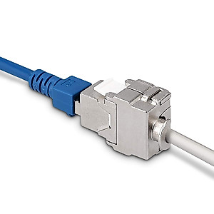 kwmobile Keystone Module Jacks - 12 Piece CAT6A Shielded Keystone Jack RJ45 Cat 6A Ethernet Module 10 Gbit with Shielded Metal Housing