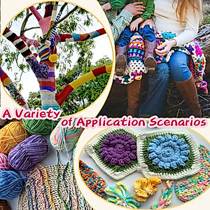 3 Pcs Pack with 5-Ply Acrylic Yarn, 3 Balls of 4.8Oz/135g Soft 3mm Medium Thick Colorful Yarn for Crocheting Knitting, 260 Yds/240m Crochet Blanket、Braids/DIY (Purple White)