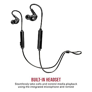 MEE audio M6 X6 Sweatproof Sports Bluetooth Wireless in-Ear Earphones with Headset and Earhooks for Running, Gym, and Workouts (Latest Version with aptX Low Latency)