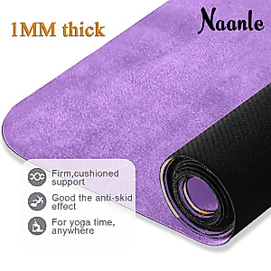 Naanle Yoga Llama Yoga Mat with Carrying Bag Set, Funny Llama Exercise Mat Foldable Non Slip Travel Lightweight Workout Rug for Home Gym Yoga Pilates Stretching Floor Fitness 71x26 Inches
