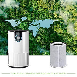 HP201 HP202 Filter Replacement Compatible with Shark HP200 HC502 Air Purifier Max 3-in-1 Filter Parts for HE2FKBAS HE2FKBASMB