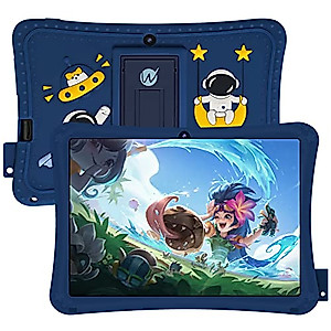WeTap Kids Tablet Android Tablets丨Android 11 Tablet for Kids 2+32 GB Toddler Tablet 1024x600 IPS Touch Screen Dual Camera WiFi 5.0 Parental Control with Kid-Proof Case (Blue)