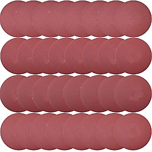 Tonmp 50 PCS 7 Inch Hook-and-Loop Sanding Discs Sandpaper - 10 pcs Each of 60 80 120 180 240 Grits Sander Paper for for Random Orbit Drywall Sander