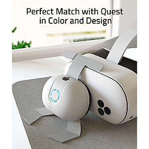 Syntech VR Battery Pack Compatible with Meta/Oculus Quest3S /3/2, 10,000mAh Power Bank Extended 6 Hours VR Game and Sport, Counter-Weight Balance & Comfort Padding, VR Accessories Fit Most Headstraps