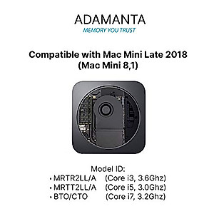 Factory Original 16GB (2x8GB) Memory Upgrade for 2020 & 2019 Apple iMac 27" w/Retina 5K Display & 2018 Apple Mac Mini DDR4 2666Mhz PC4-21300 SODIMM 1Rx8 CL19 1.2v RAM Adamanta