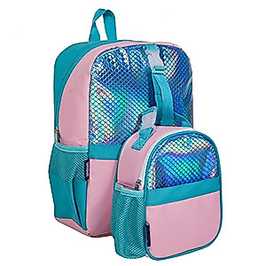 Wildkin Pack-it-All Backpack Bundle with Clip-in Lunch Box (Mermaid Undercover)