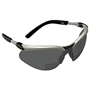 3M BX Reader, 2.0 Bifocal Safety Glasses, Tinted, Anti-Fog UV Absorbing Polycarbonate Lenses, Wraparound Unopstructed Viewing Range (1 pair)