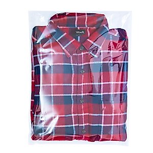 Wowfit 50 Count 12x16 Inch Clear Cellophane Plastic Bags, Resealable Self-Sealing Cello Bags Great for Packaging Clothing, Shirts, Decorative Wrappers, Party Favors, Artwork and More