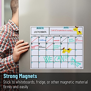 Mr. Pen- Dry Erase Calendar for Fridge, Magnetic, 14.7 x 11.8", Magnetic Calendar with 4 Dry Erase Markers, Magnetic Calendar for Fridge, Magnetic Whiteboard Calendar, Dry Erase Fridge Calendar.