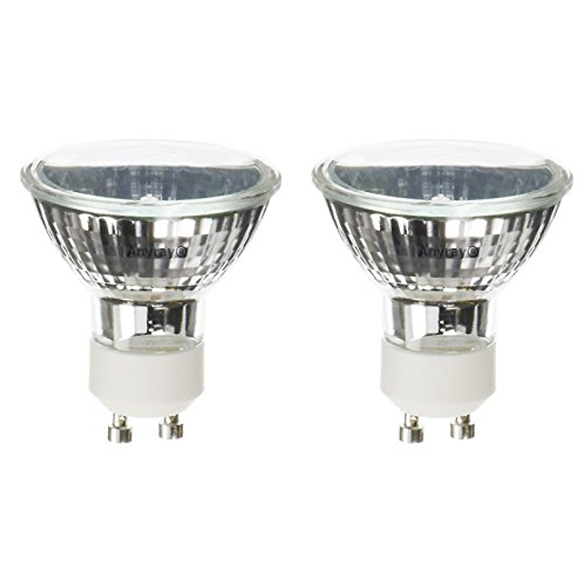 Anyray A1817Y (2)-Bulbs 20 Watt GU10 Base 20Watts BAB Halogen Flood Light Bulb 120-Volts 20W Lamps (2-Bulbs)