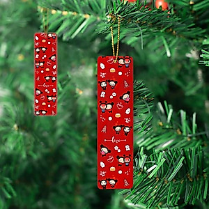 Bookmarks Metal Ruler Pucca Bookworm Bookography Measure Reading Tassels for Book Bibliophile Gift Reading Christmas Ornament Markers